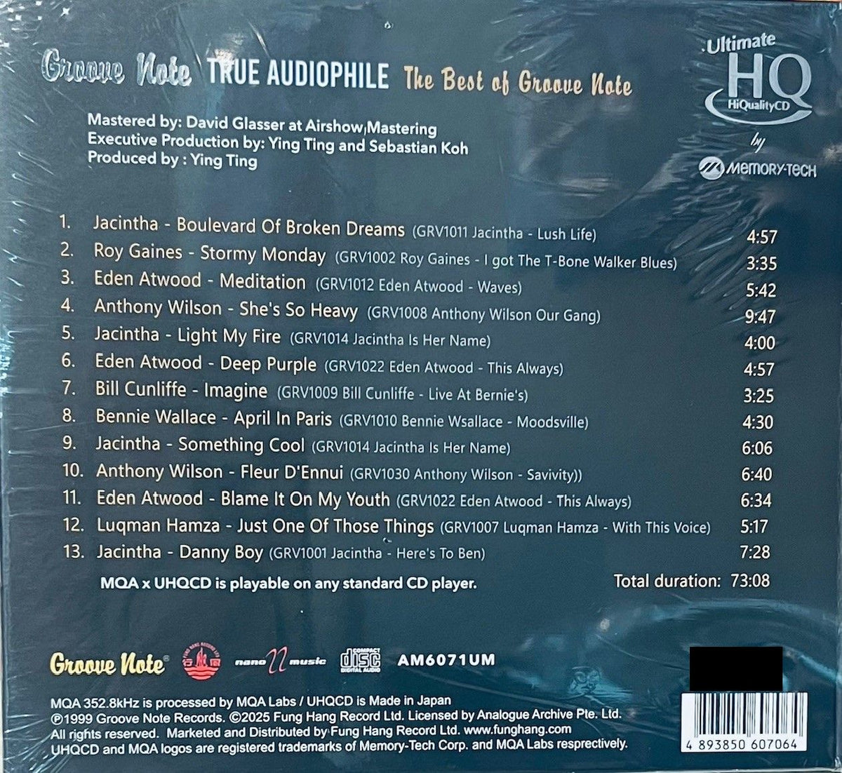 THE BEST OF GROOVE NOTE - VARIOUS ARTIST (MQA -UHQCD) CD MADE IN JAPAN ...
