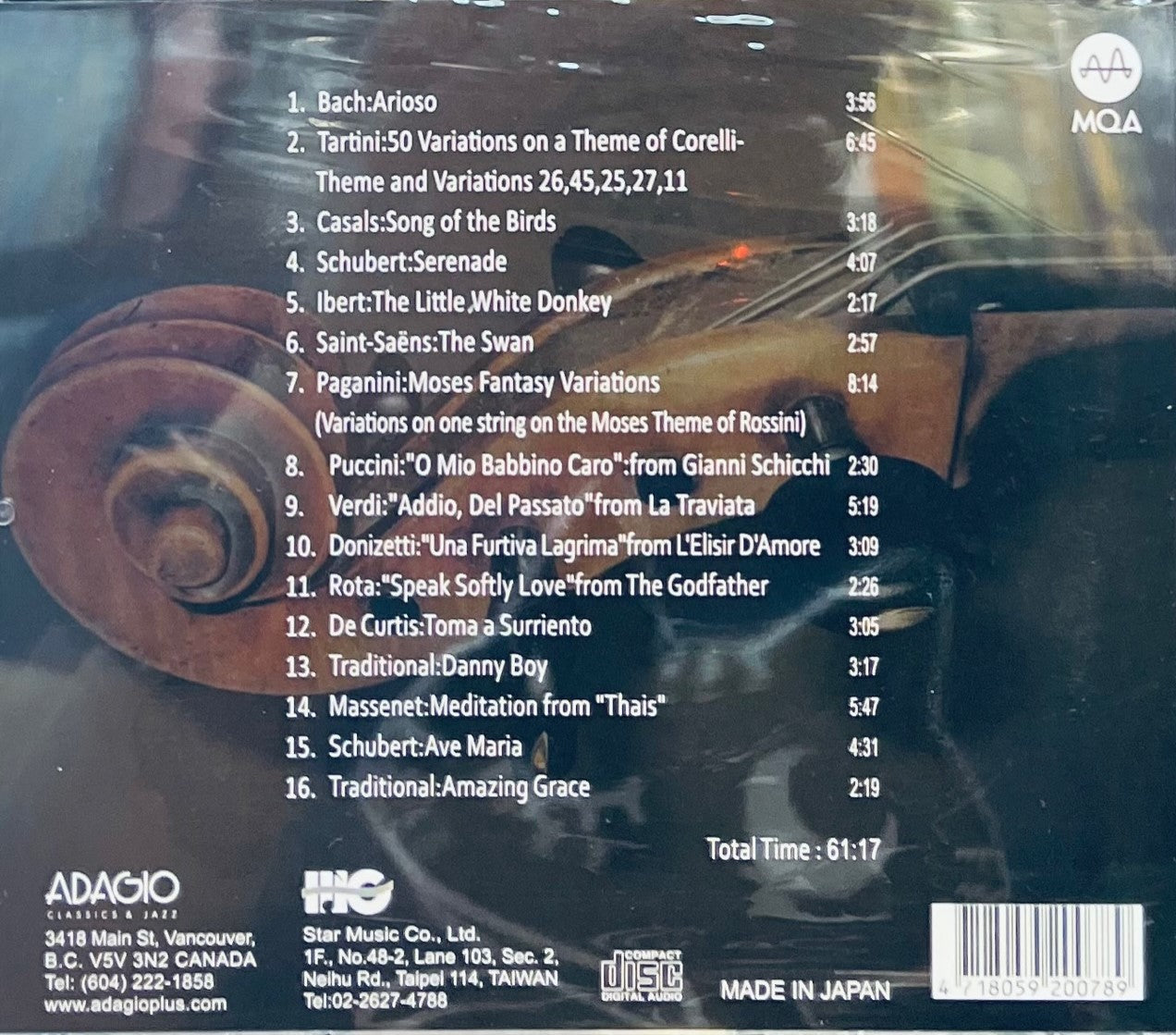 APOLLO - DANIEL AND CAREY DOMB (MQACD) CD MADE IN JAPAN – MUSICCDHK