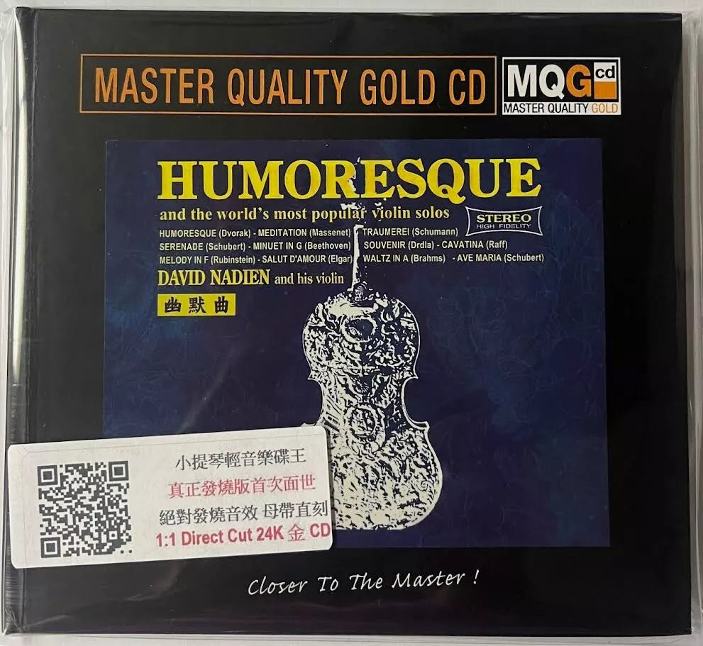 DAVID NADIEN - HOMORESQUE REMASTERED master quality (MQGCD) CD – MUSICCDHK