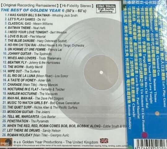 THE BEST OF GOLDEN YEAR 6 - VARIOUS ARTISTS (CD) – MUSICCDHK