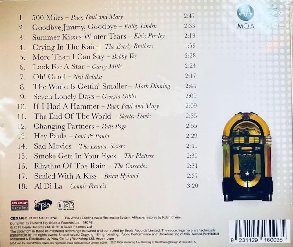 HI-FI AUDIOPHILE RE-MASTERING OF ORIGINAL OLDIES (MQA) CD MADE IN JAPA ...