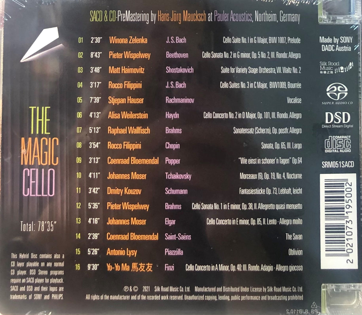 THE MAGIC CELLO - VARIOUS ARTISTS (SACD) MADE IN AUSTRIA – MUSICCDHK