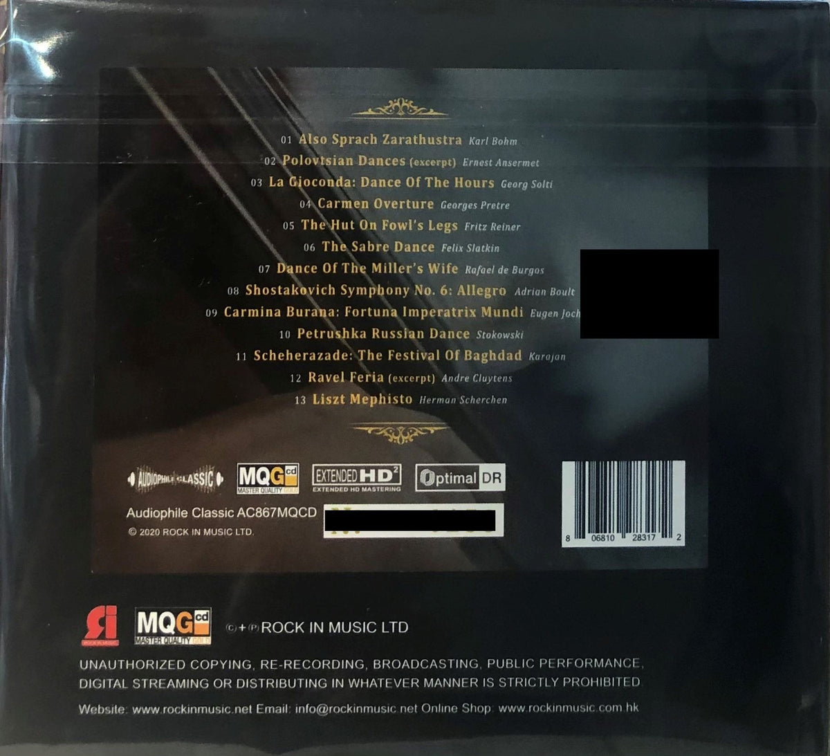SYMPHONIES IN HI-FI - master quality (MQGCD) CD – MUSICCDHK